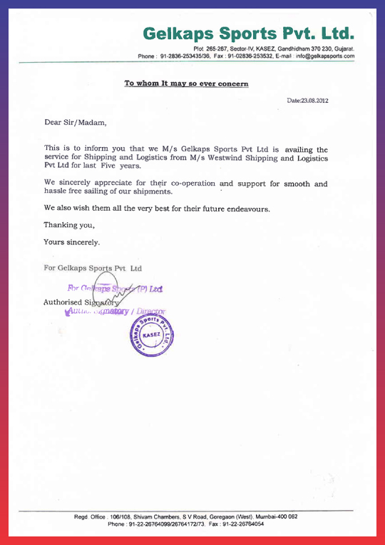 Achievements - Westwind Shipping & Logistics PVT. LTD